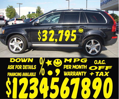 16 Yellow Impact Numbers & Signs {EZ110-Y}