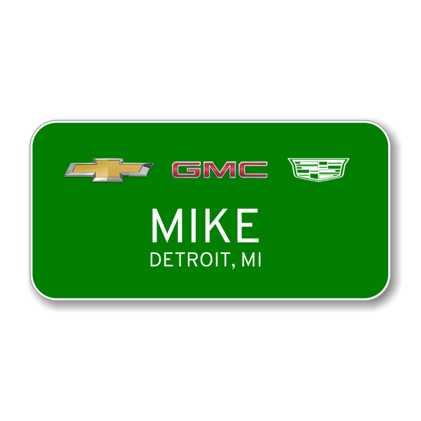Chevrolet GMC Cadillac Black Name Badge