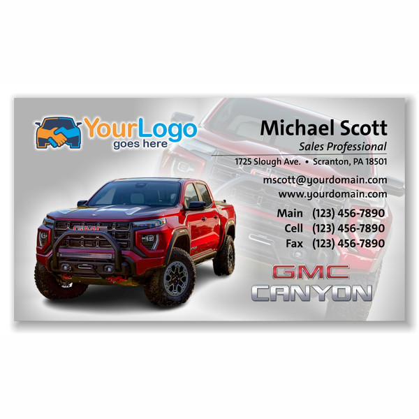 GMC Canyon Business Cards