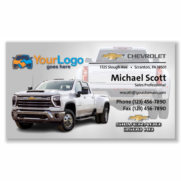 Chevrolet Silverado 3500HD 01 Business Cards - Motor City Badge