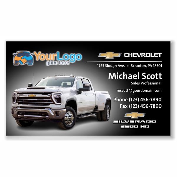 Chevrolet Silverado 3500HD 02 Business Cards - Motor City Badge