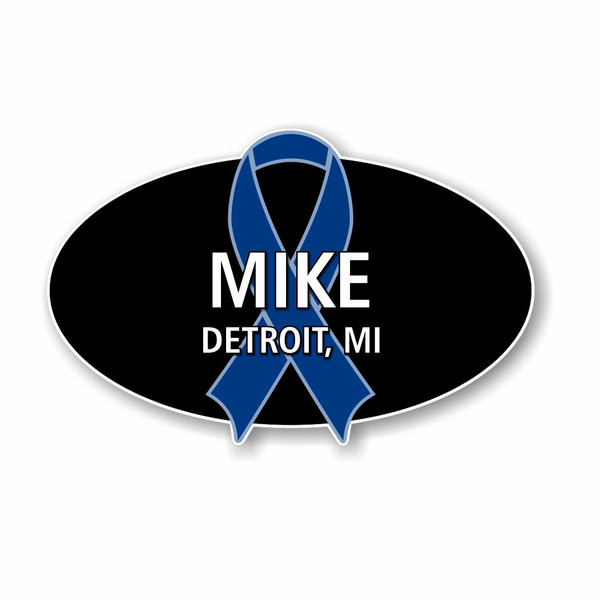 Colon Cancer Support Ribbon Name Badge