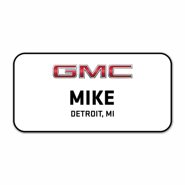 GMC Pink Oval Name Badge