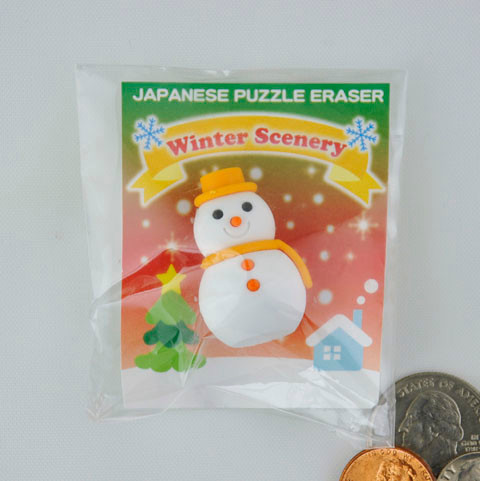 Snowman Puzzle Eraser - Little Obsessed