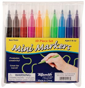Mini Markers, Set of 10 - Little Obsessed