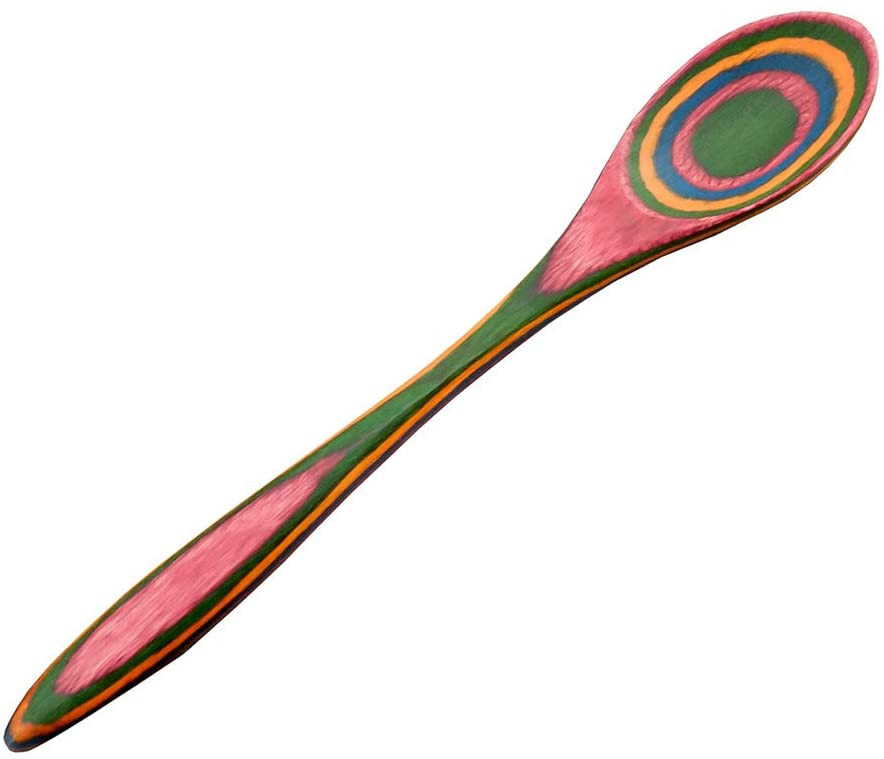 Rainbow 8.5" Wood Spoon - Little Obsessed