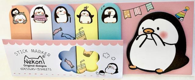 Penguin Sticky Notes Page Markers - Little Obsessed