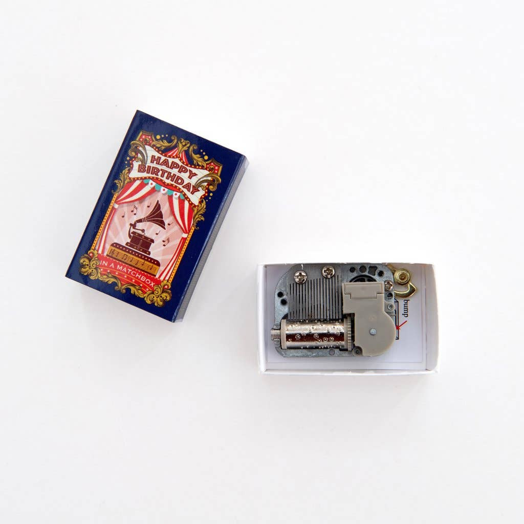 Happy Birthday Music Box Matchbox - Little Obsessed