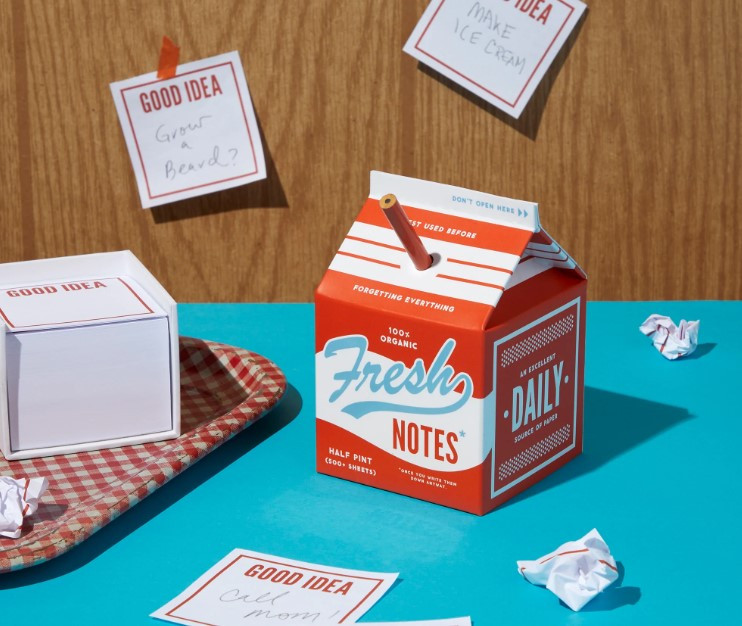 Fresh Ideas Milk Carton Note Set - Little Obsessed