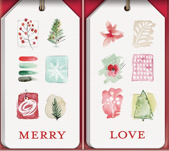 Winter Watercolor Boxed Gift Tags - Little Obsessed