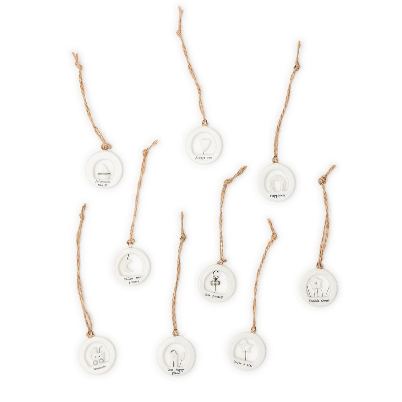 Porcelain Hanging Tag / Ornament - Little Obsessed