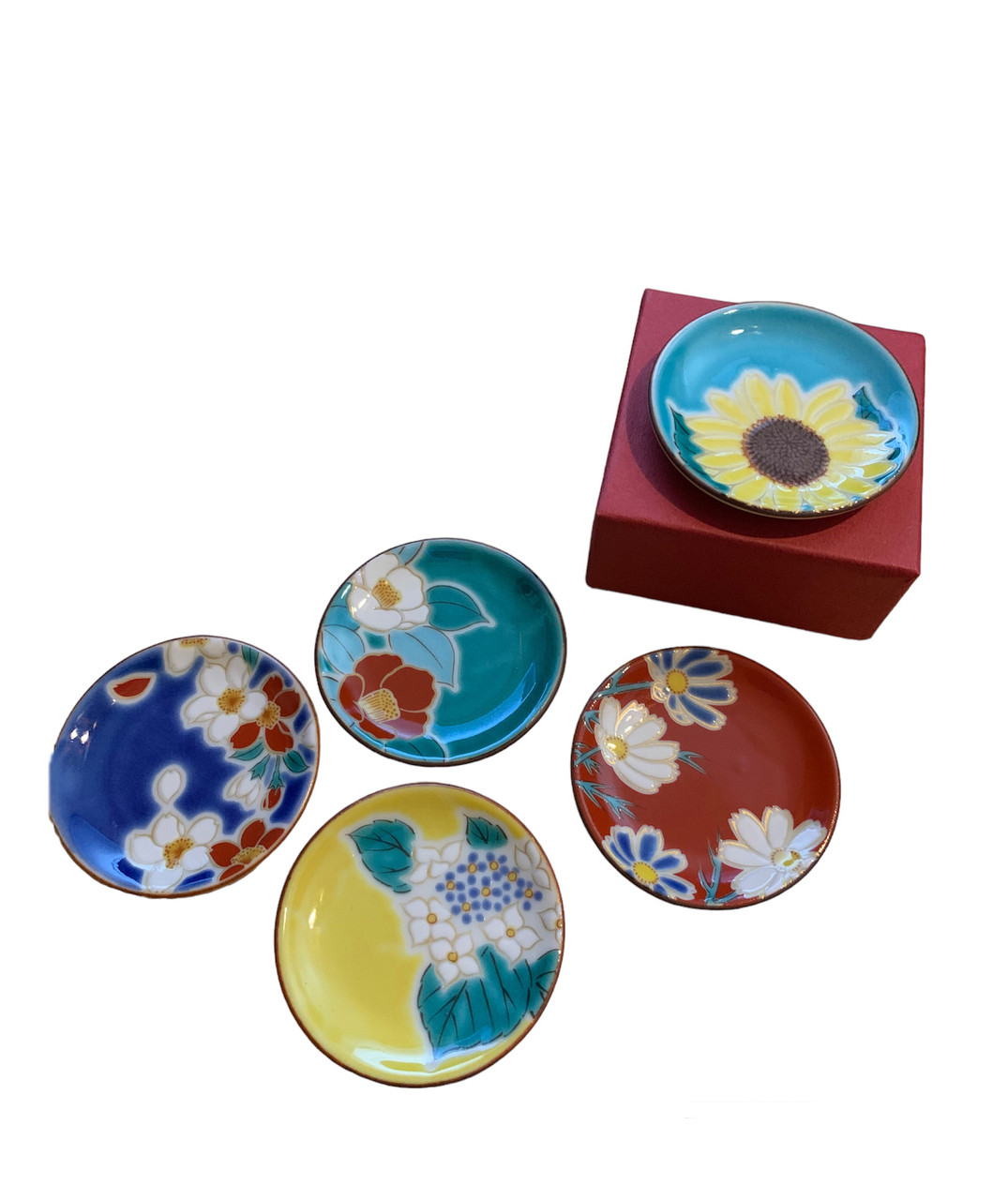 Tiny Flower Porcelain Plates, Set of 5 - Little Obsessed