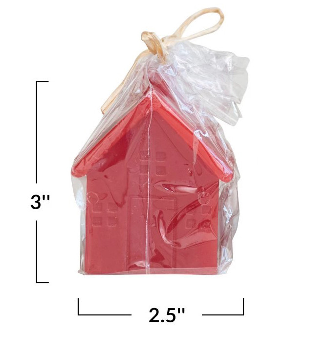 Small Red House Candle - Little Obsessed