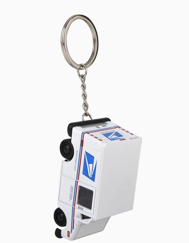 2.5" Diecast Pull Back Mini Postal Truck Keychain - Little Obsessed