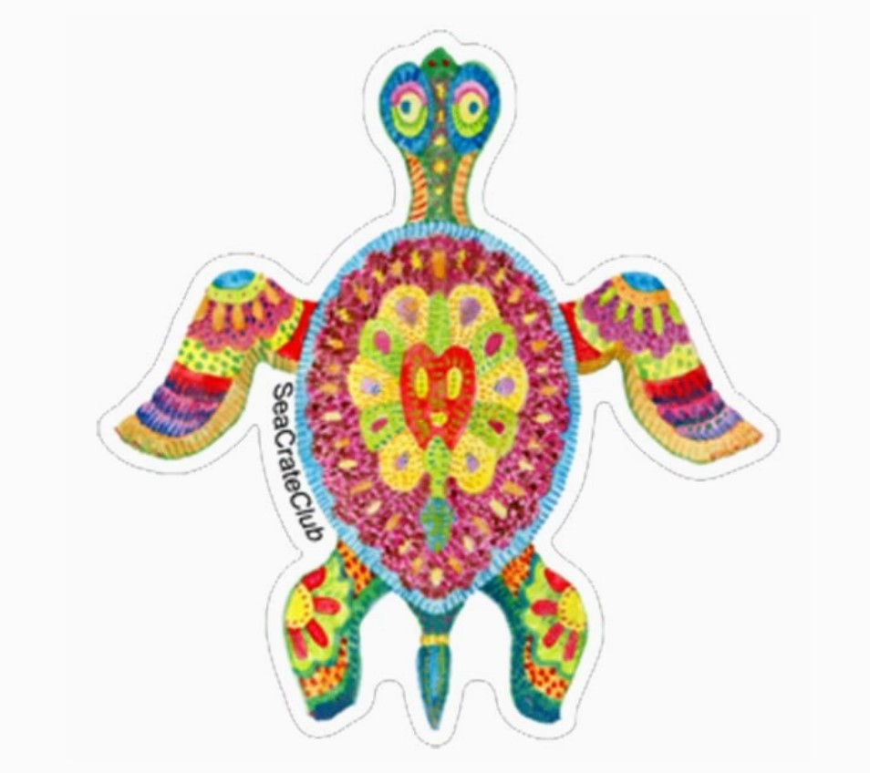 3" Boho Turtle Sticker - Little Obsessed