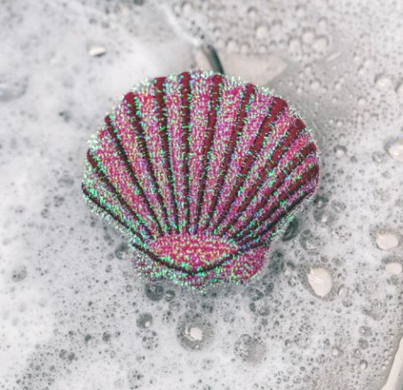 Seashell Scrub Sponges, Set of 2 - Little Obsessed