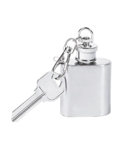 Mini Stainless Steel Flask Keychain - Little Obsessed
