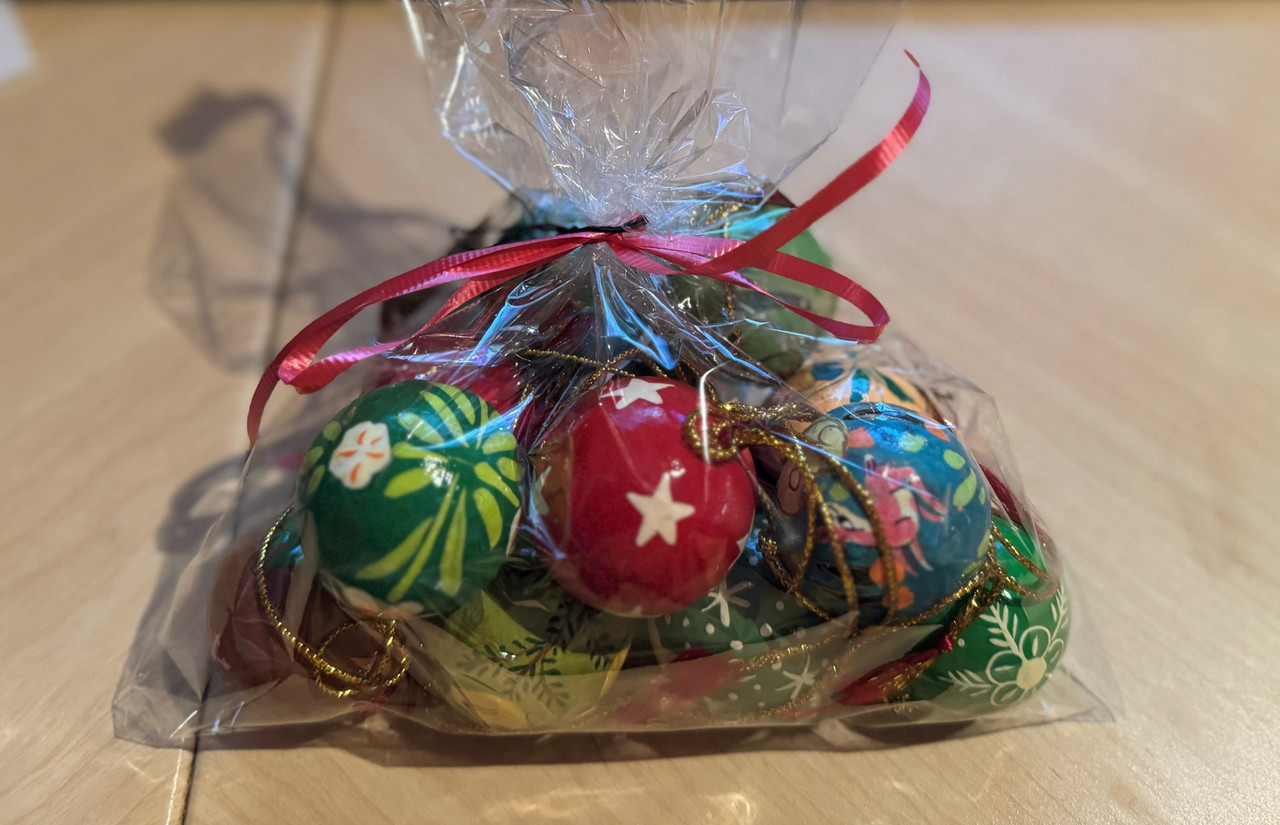 Mini Paper Mache Ball Ornaments, Set of 12 - Little Obsessed