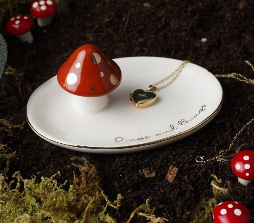 Ceramic Toadstool Ring Dish - Little Obsessed