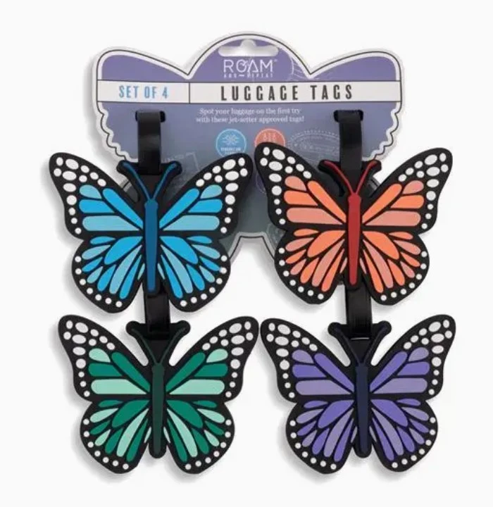 Butterfly Luggage Tags, Set of 4 - Little Obsessed