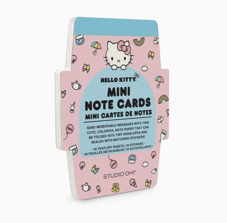 Hello Kitty Classic Pink Mini Note Cards With Stickers - Little Obsessed