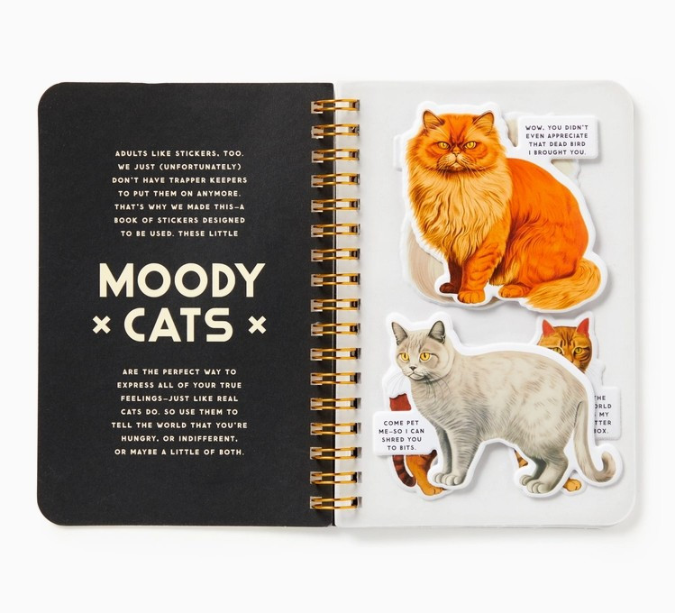 Moody Cats Sticker Book - Little Obsessed