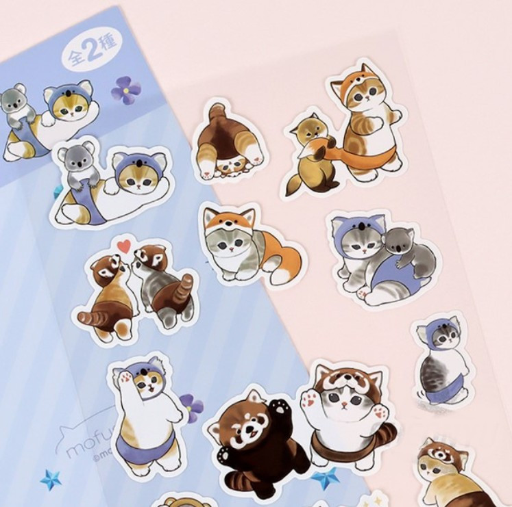 Mofusand Animal Friends & Sushi Stickers - Little Obsessed