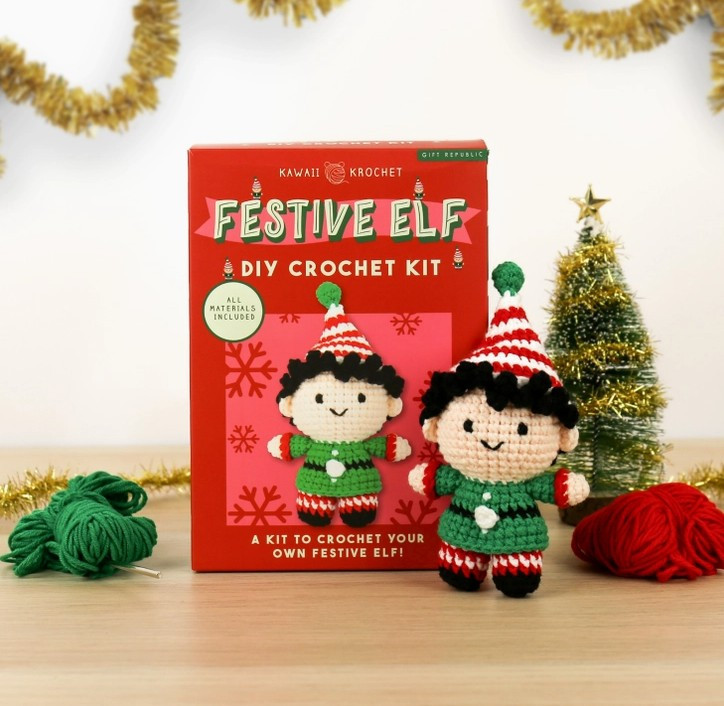 Festive Elf DIY Crochet Kit - Little Obsessed