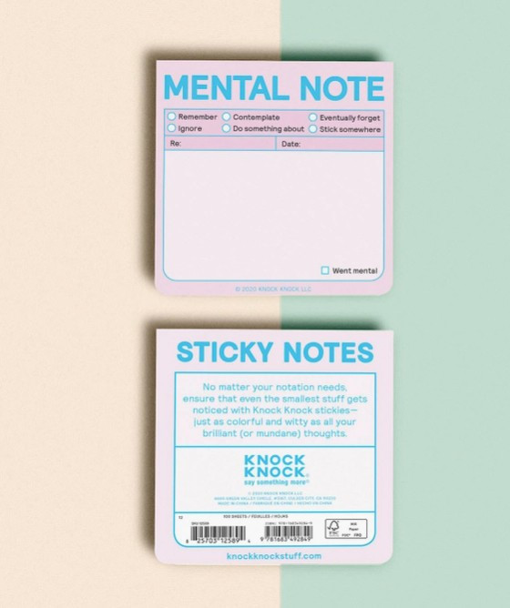 Mental Note Sticky Notes - Little Obsessed