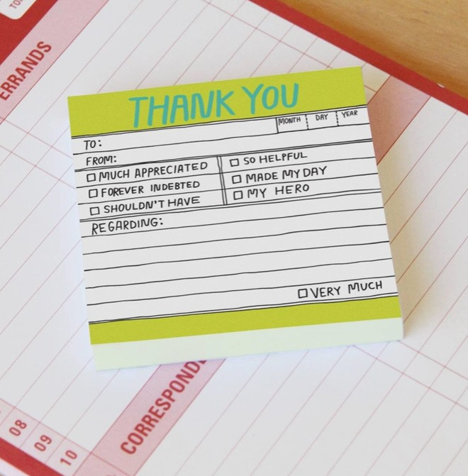 Hand-Lettered Thank You Sticky Notes - Little Obsessed