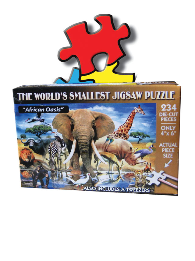 World's Smallest Jigsaw Puzzle - African Oasis - Little Obsessed