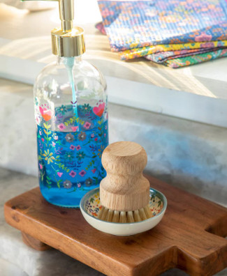 Natural Life Scrub Brush & Dish Set - Little Obsessed