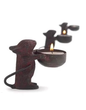 Garden Mouse Tealight Holder With Copper Patina Finish - Little Obsessed