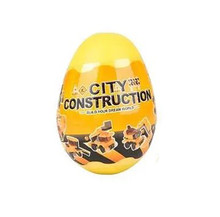 Building Block Construction Vehicle in Egg - Little Obsessed
