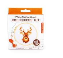 Mini Cross Stitch Embroidery Deer Kit - Little Obsessed
