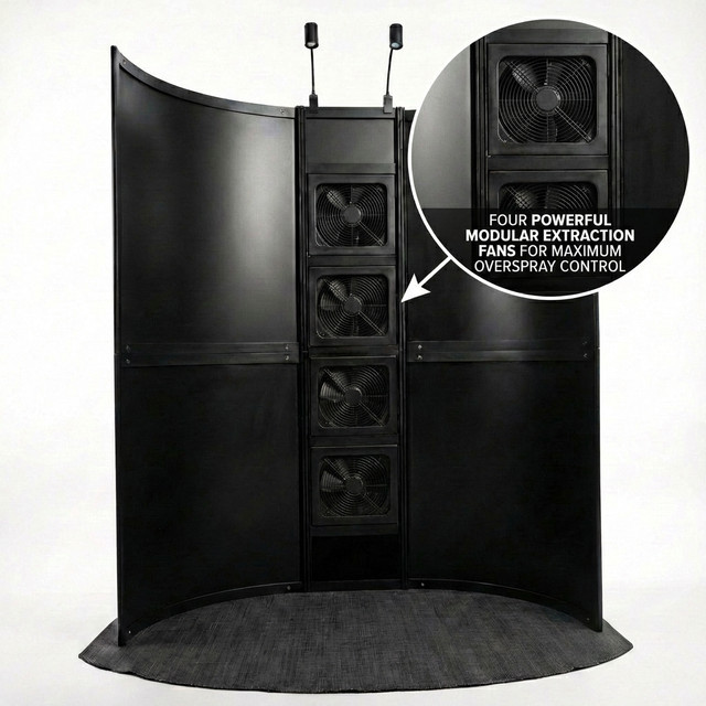 Wave Contour Spray Tan Overspray Extraction Booth - Naked Sun