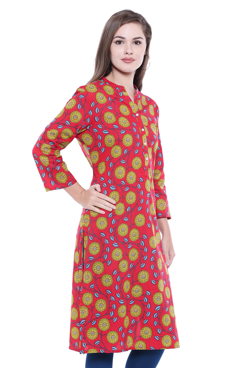 Women's Indian Printed Kurta Tunic | In-Sattva