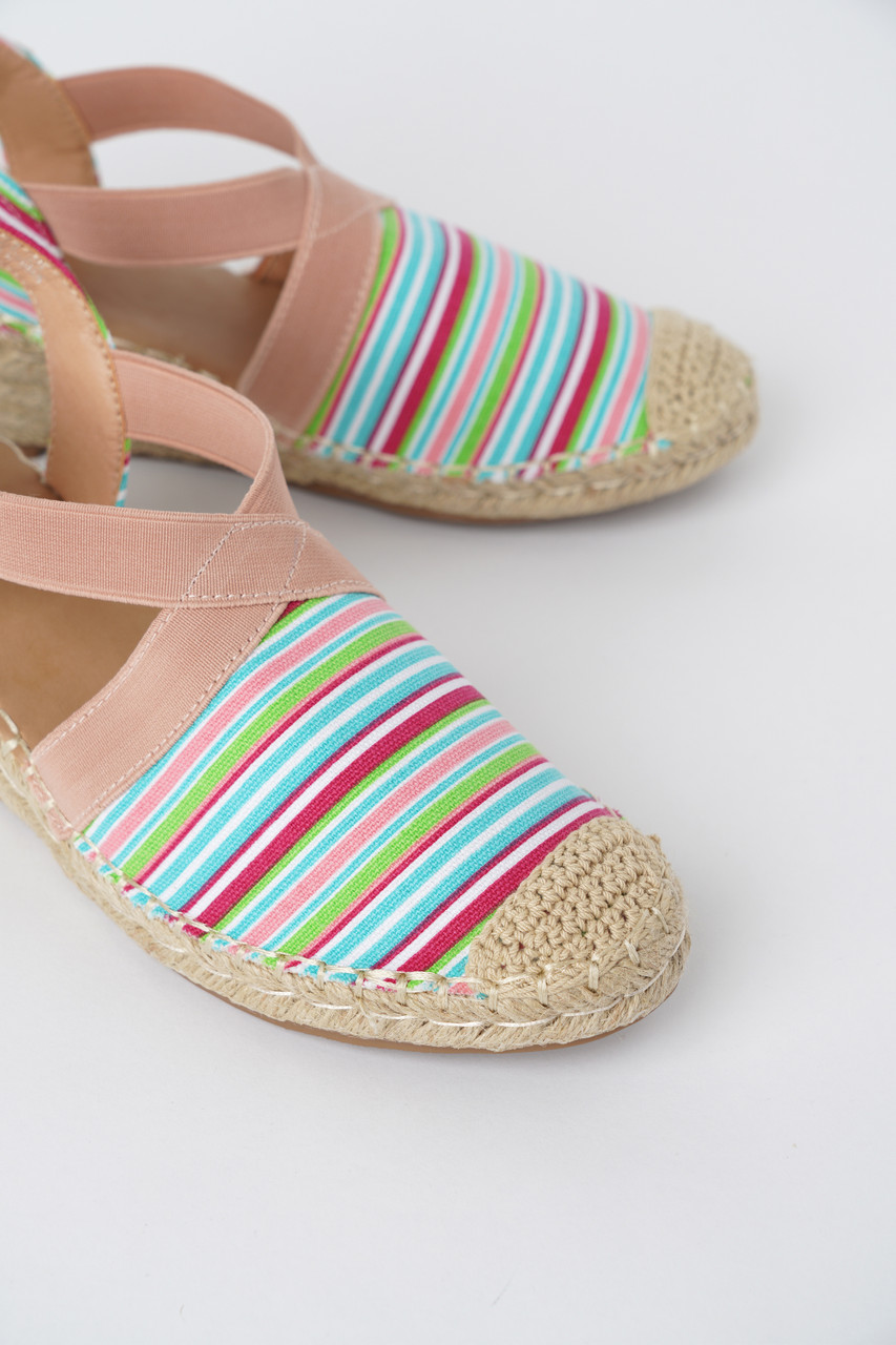 Jove Striped Espadrille Shoe - In-Sattva
