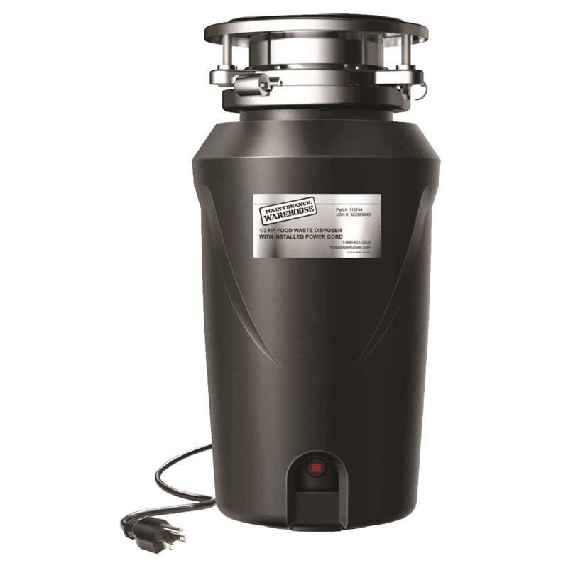 1/3 HP Food Waste Disposer with Quick-Lock Mounting and Dishwasher ...