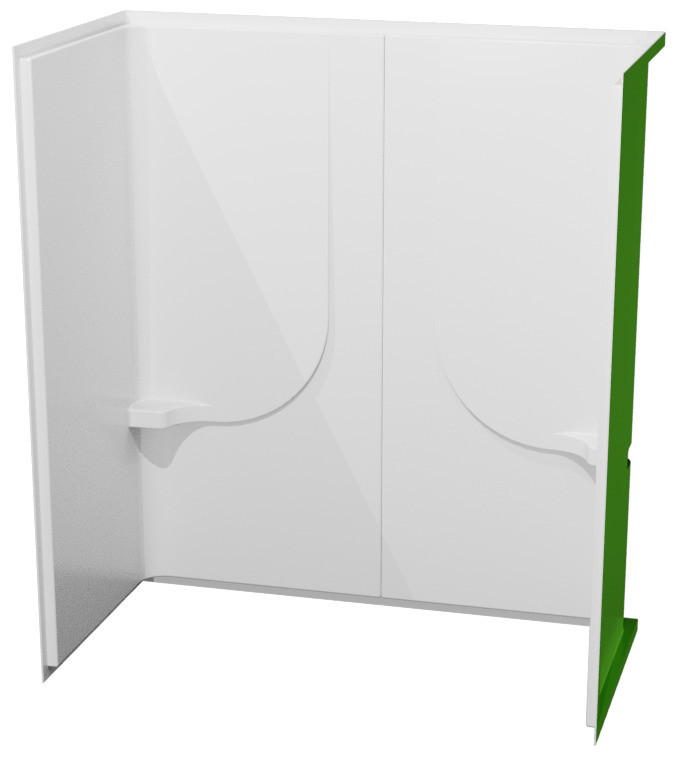 Watershed 42" x 60" Fiberglass Shower Wall - White | Style Crest