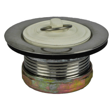 2" Bathtub Drain with Stopper Plug - Stainless Steel | Style Crest