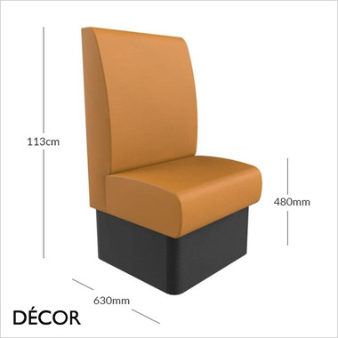 Battersea Large ¾ Round Booth Set - Fluted, High Backrest | Designer ...