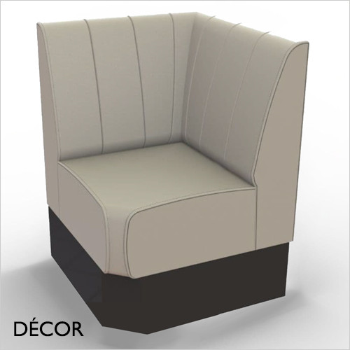 Battersea 700mm Square Corner Booth Seat - Fluted, Standard-Height ...