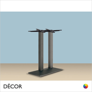 Quadra Rectangular Dining Table Base with Twin Square Columns ...