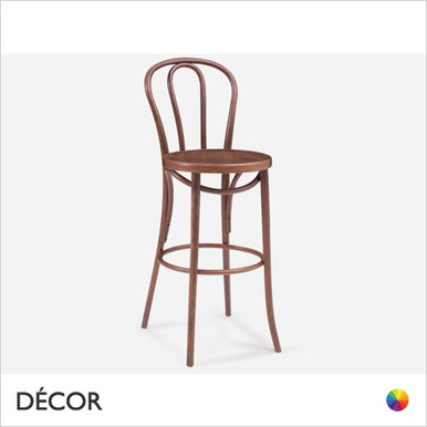 Antibes Bar Stool with a Wooden Seat | Designer Bar Stools | DÉCOR