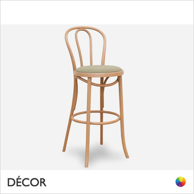 Antibes Bar Stool with a Seat Pad | Designer Bar Stools | DÉCOR