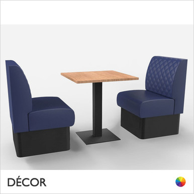 Battersea 4 Seat Booth & Table Set with a Luxurious Deep Quilted ...