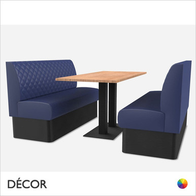 Battersea 6 Seat Booth & Table Set with a Luxurious Deep Quilted ...