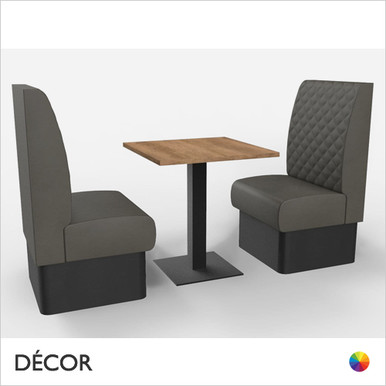 Battersea 2 Seat Booth & Table Set with a Luxurious Deep Quilted, High ...
