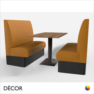 Battersea 4 Seat Booth & Table Set with a Plain, High Backrest ...